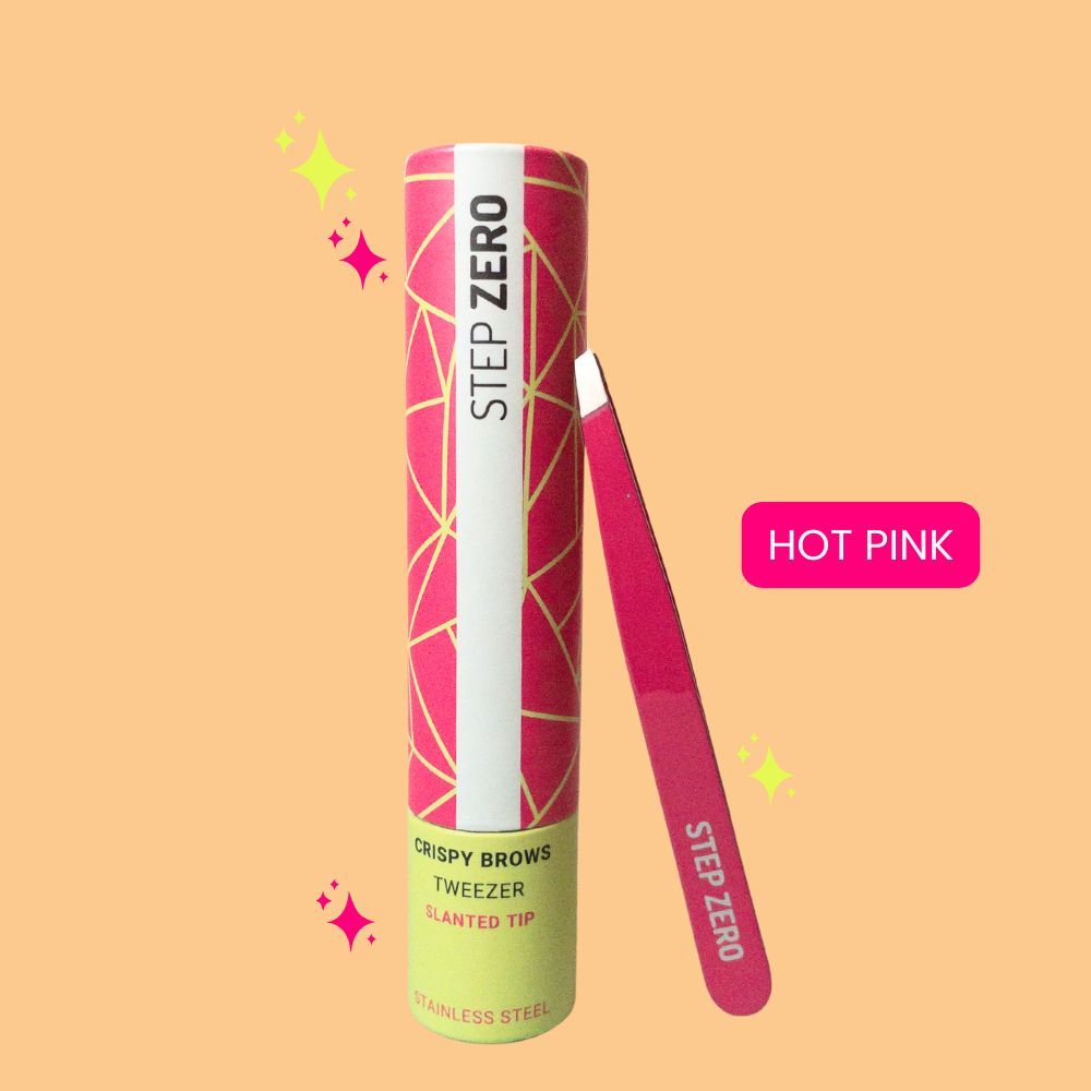 Slanted Tweezers for eyebrow shaping professional | STEP ZERO