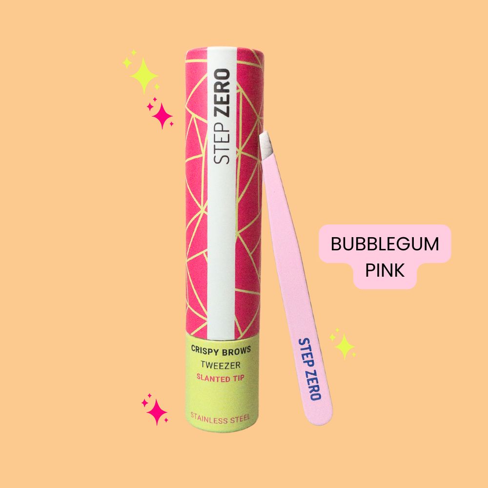 Slanted Tweezers for eyebrow shaping professional | STEP ZERO